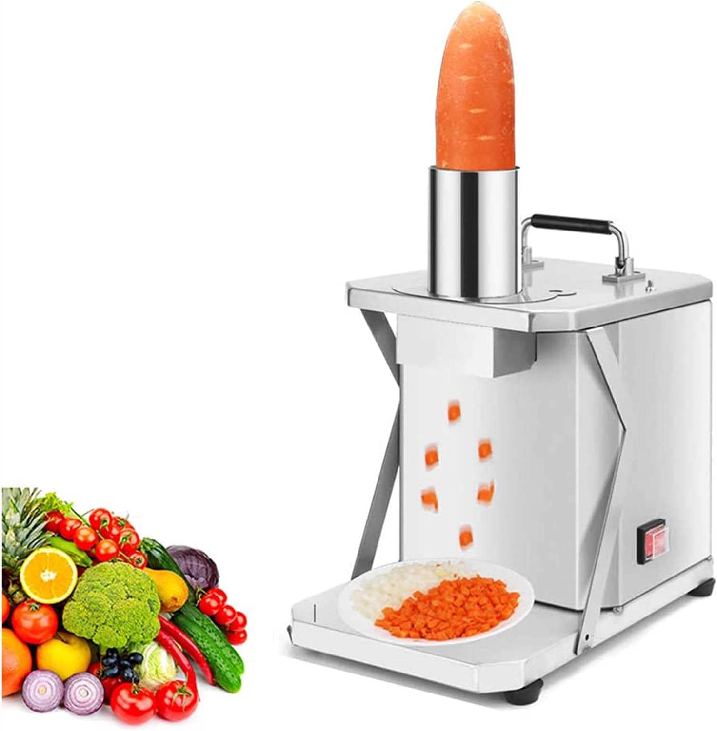 Amazon.com: Electric Vegetable Dicer,Commercial Stainless Steel Food ...