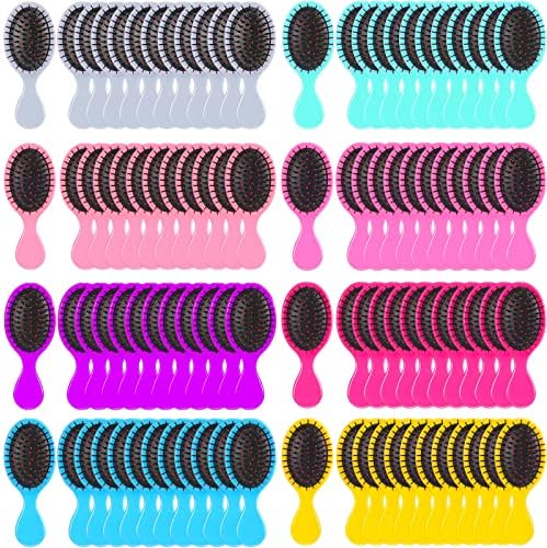 Amazon.com : 100 Colorful Mini Travel Detangling Brushes - Soft ...