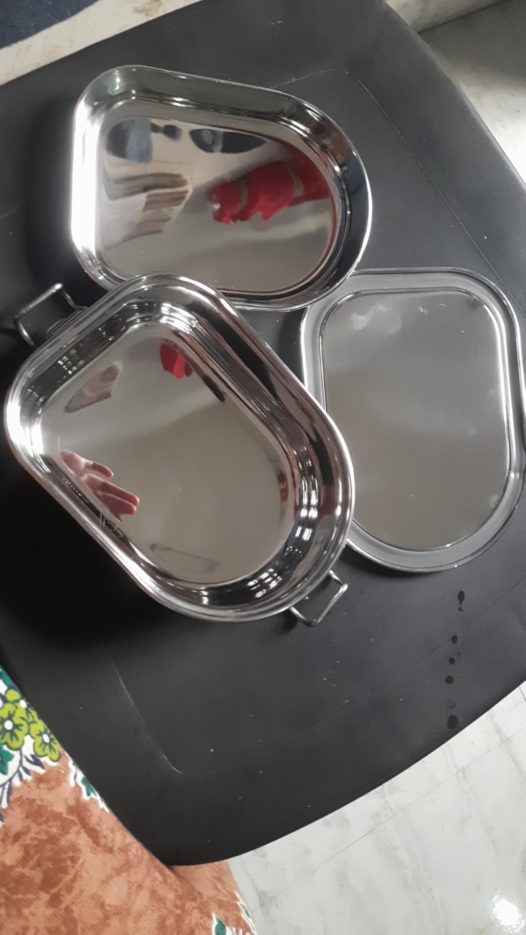 Buy JVL Stainless Steel Matrix Leakproof Lunch Box for School and ...