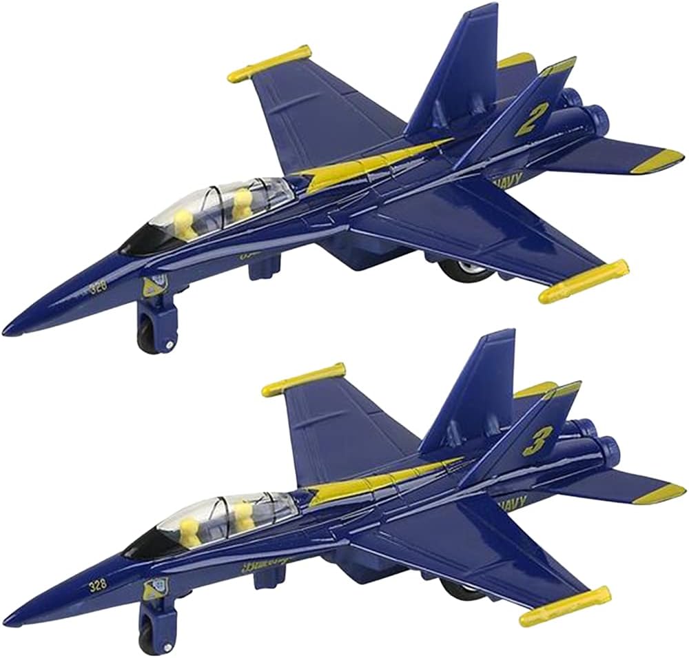 Amazon.com: ArtCreativity Jumbo Diecast F-18 Blue Angel Jets with ...