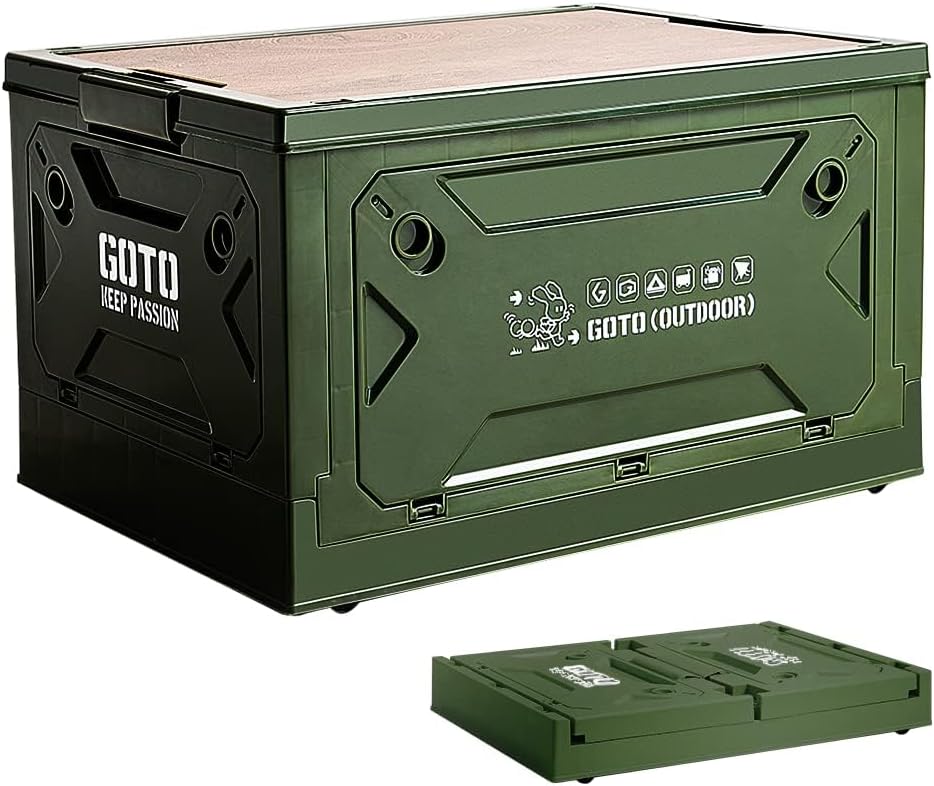 Amazon.com: The foldable outdoor camping storage box has a large ...