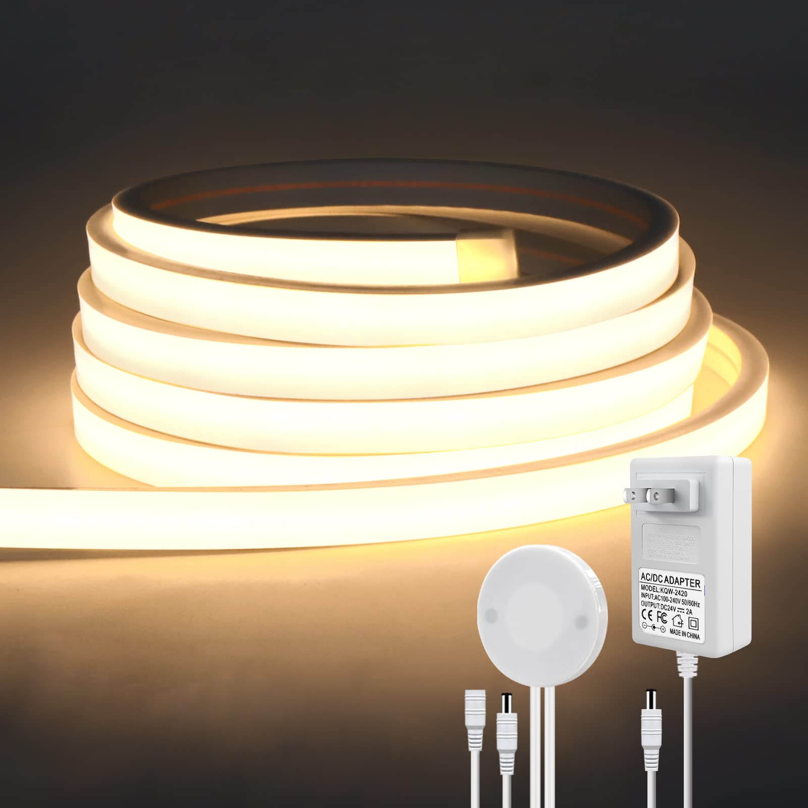 Amazon.com: CHNMALITAI COB Neon Rope Lights Waterproof 16.4FT Dimmable ...