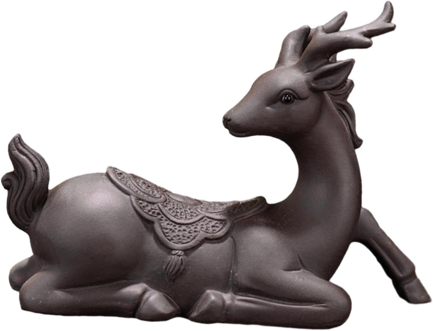 Amazon.com: JISADER Deer Tea Pet Sculpture Deer Statue Collectible ...