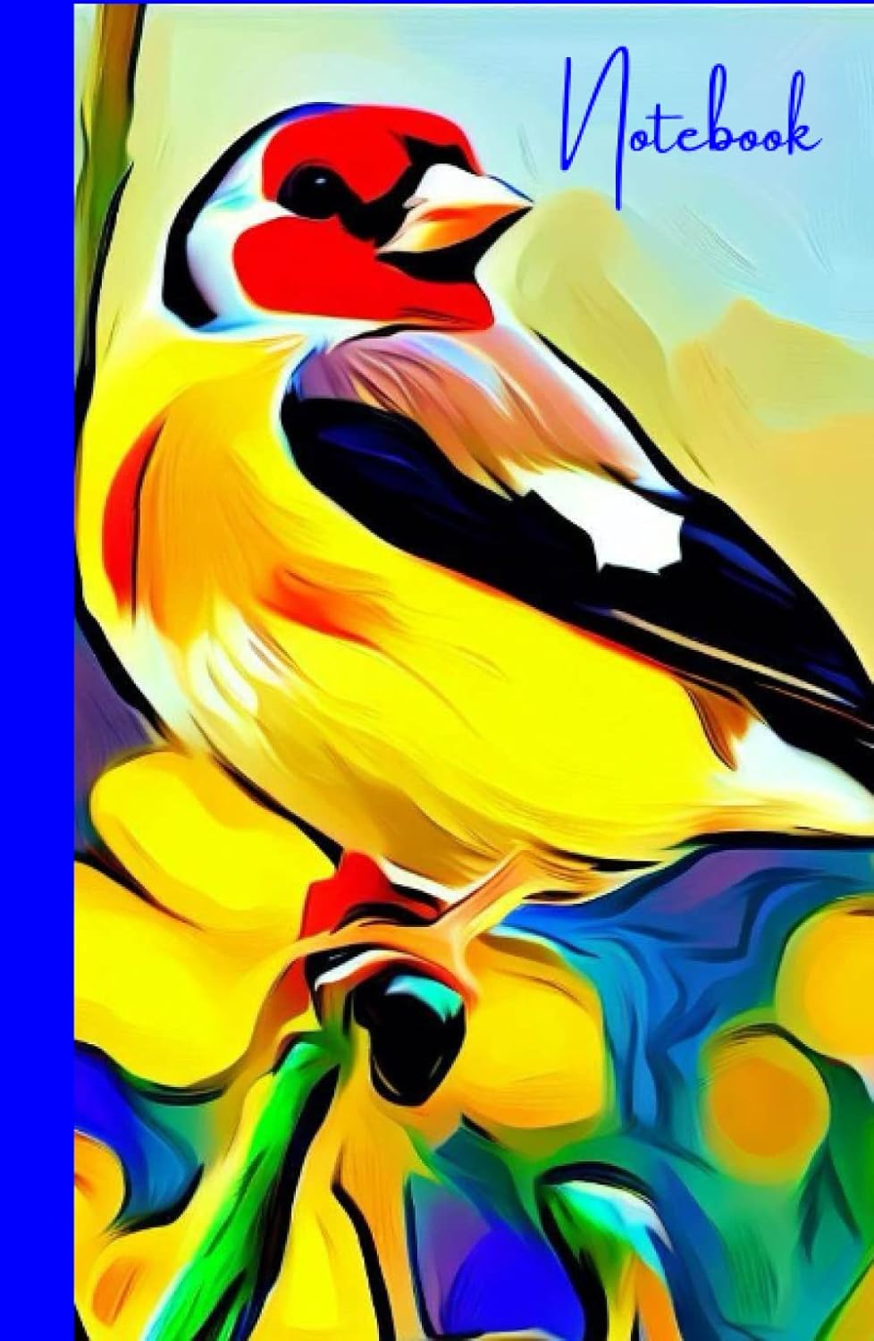 Notebook: Art Bird Goldfinch Notebook Journal / 120 pages, 5.7" x 8.7 ...