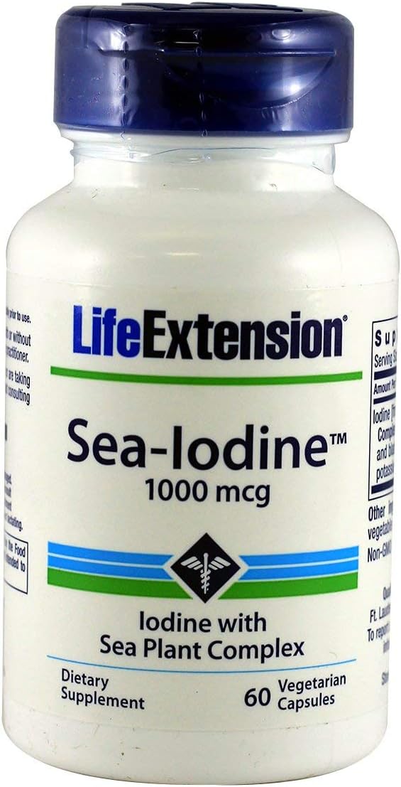 Amazon.com: Sea-Iodine 1000 mcg, 60 Vegetarian Capsules-Pack-2 : Health ...