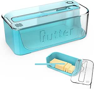 Amazon.com | Cnsndqedke Butter Dish with Lid and Knife, 180° Rotating ...