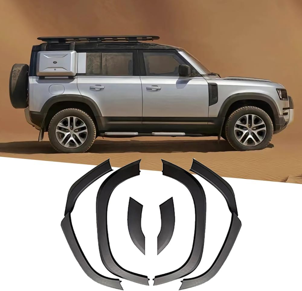 Amazon.com: 6pcs Matte Black Widening Wheel Fender Trim Kit Eyebrow ...