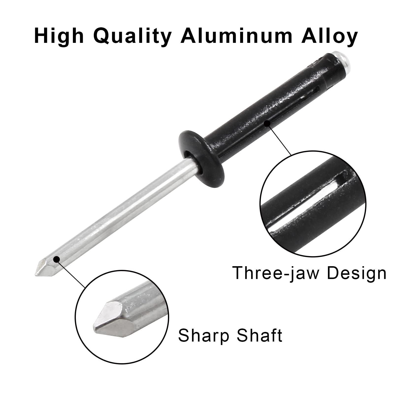 Snapklik.com : Kyuionty 60 Pcs 3/16" X 1" Tri-Fold Exploding Pop Rivets ...