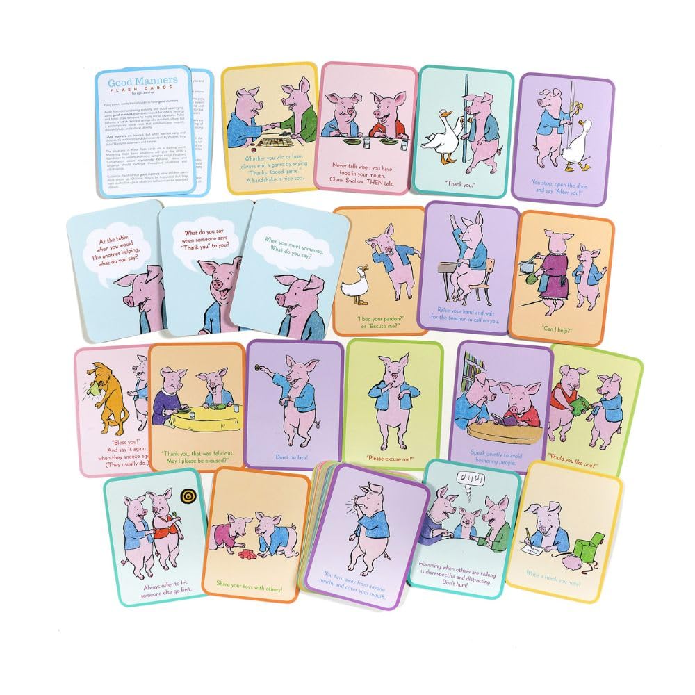Snapklik.com : Good Manners Conversation Flash Cards, Helps Children ...