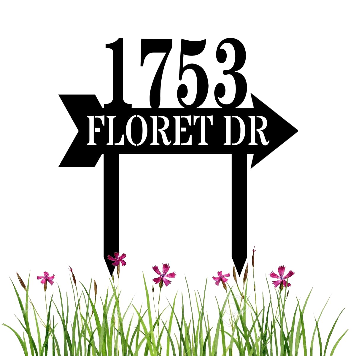 Amazon.com: IFHUH Personalized Arrow Yard Signs with Stakes Address ...