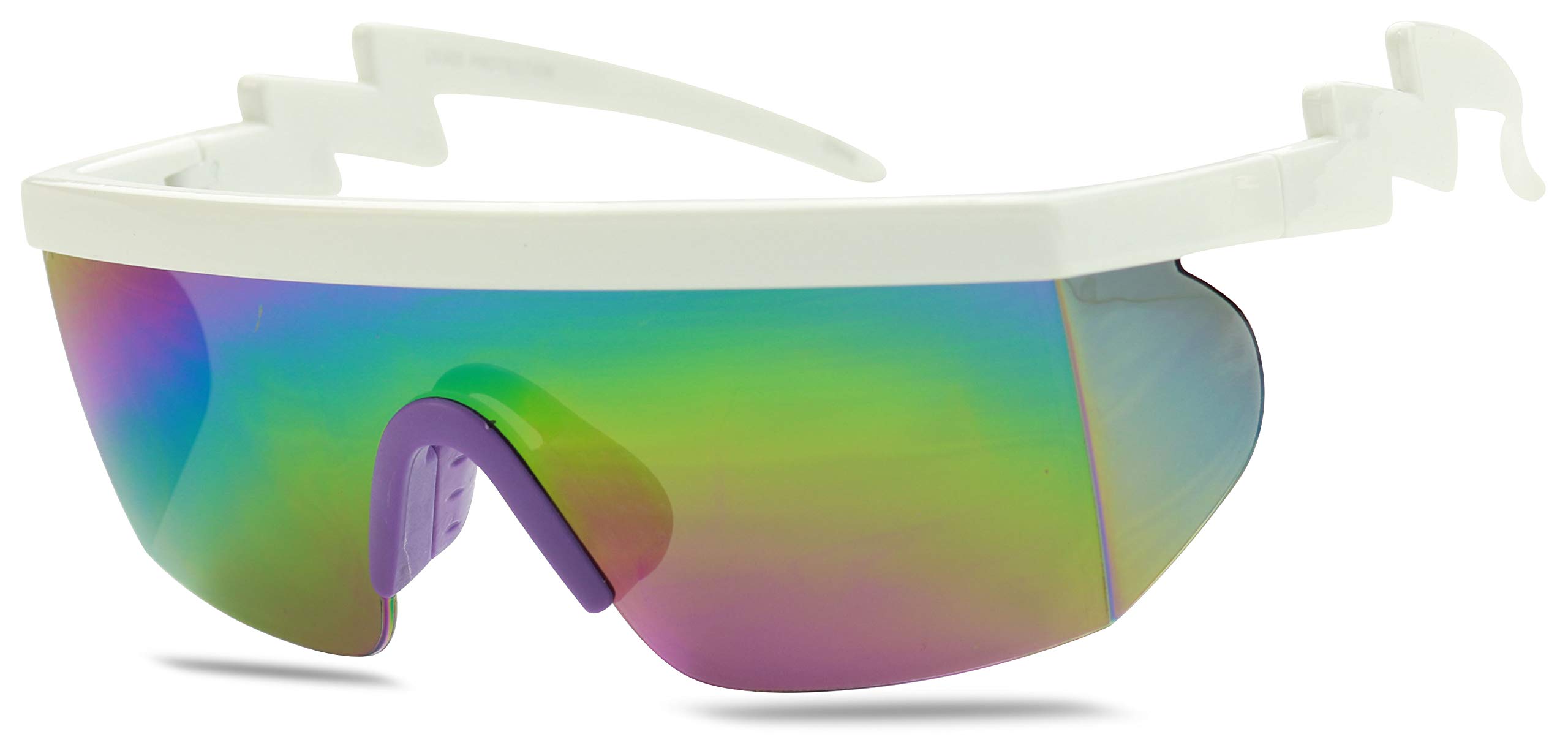 Snapklik.com : ShadyVEU Semi Rimless Neon Rainbow Sunglasses Mirrored ...