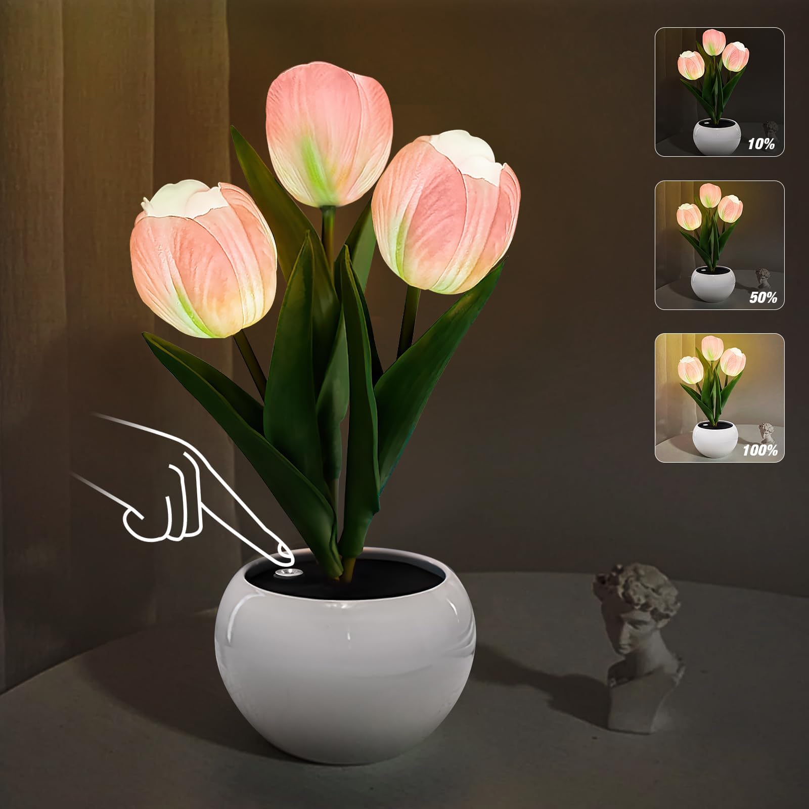 SXDLED Tulip Lamp Lights, 2023 New LED Table Lamp Artificial Flower ...