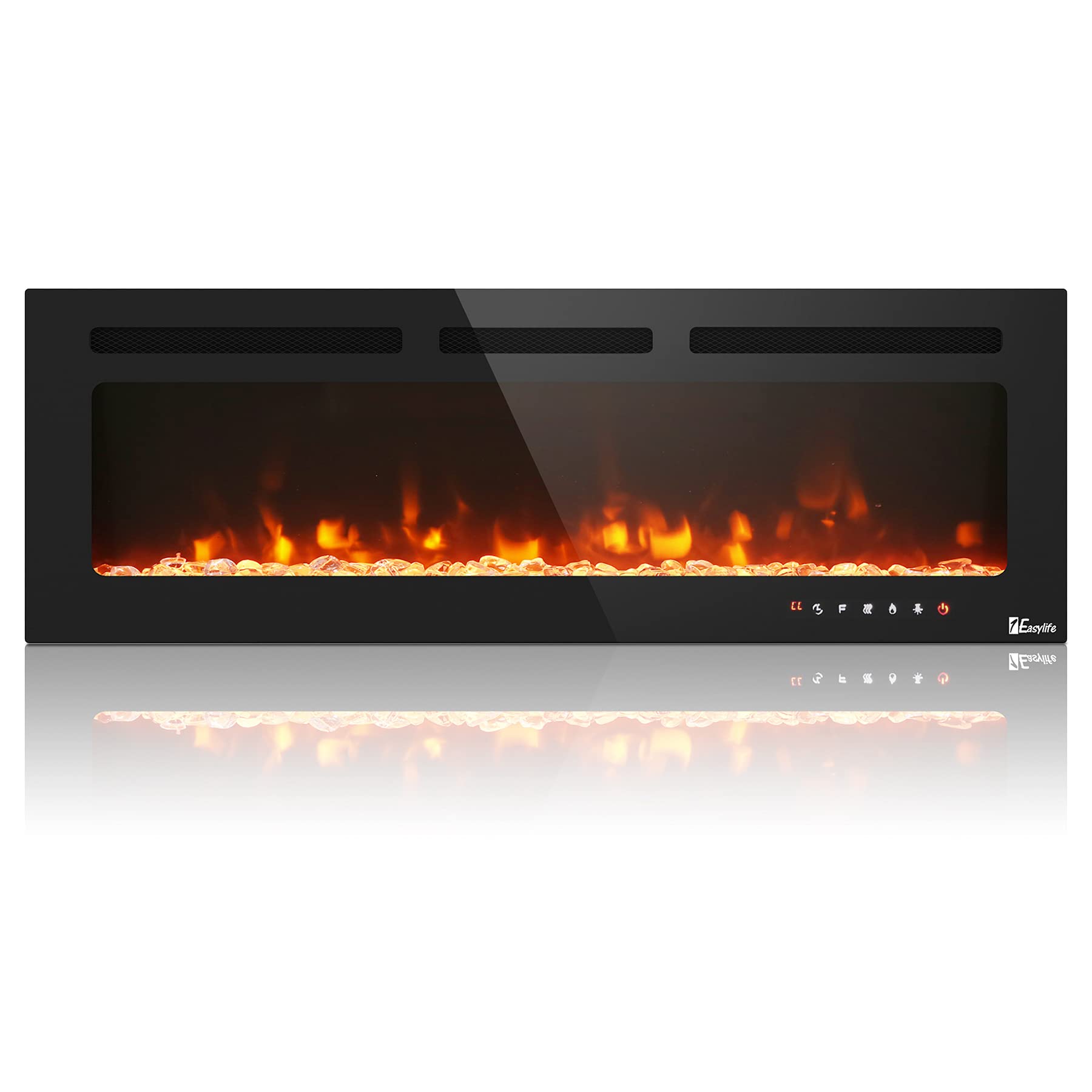 Buy 1 Easylife Recessed Wall ed Electric Fireplace,Large Linear LED ...