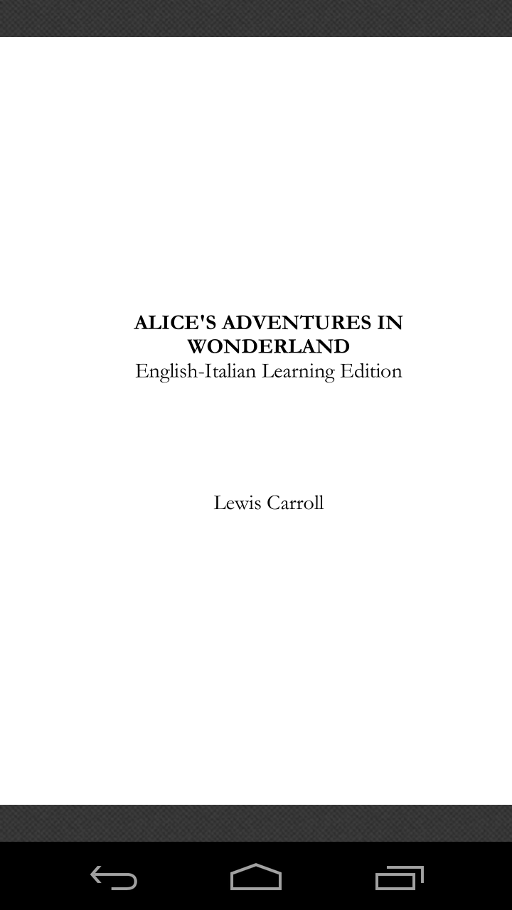 Alices adventures in wonderland (Bilingual English - Italian Edition ...