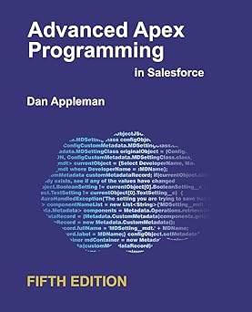 Advanced Apex Programming in Salesforce: Appleman, Dan: 9781936754144: Amazon.com: Books