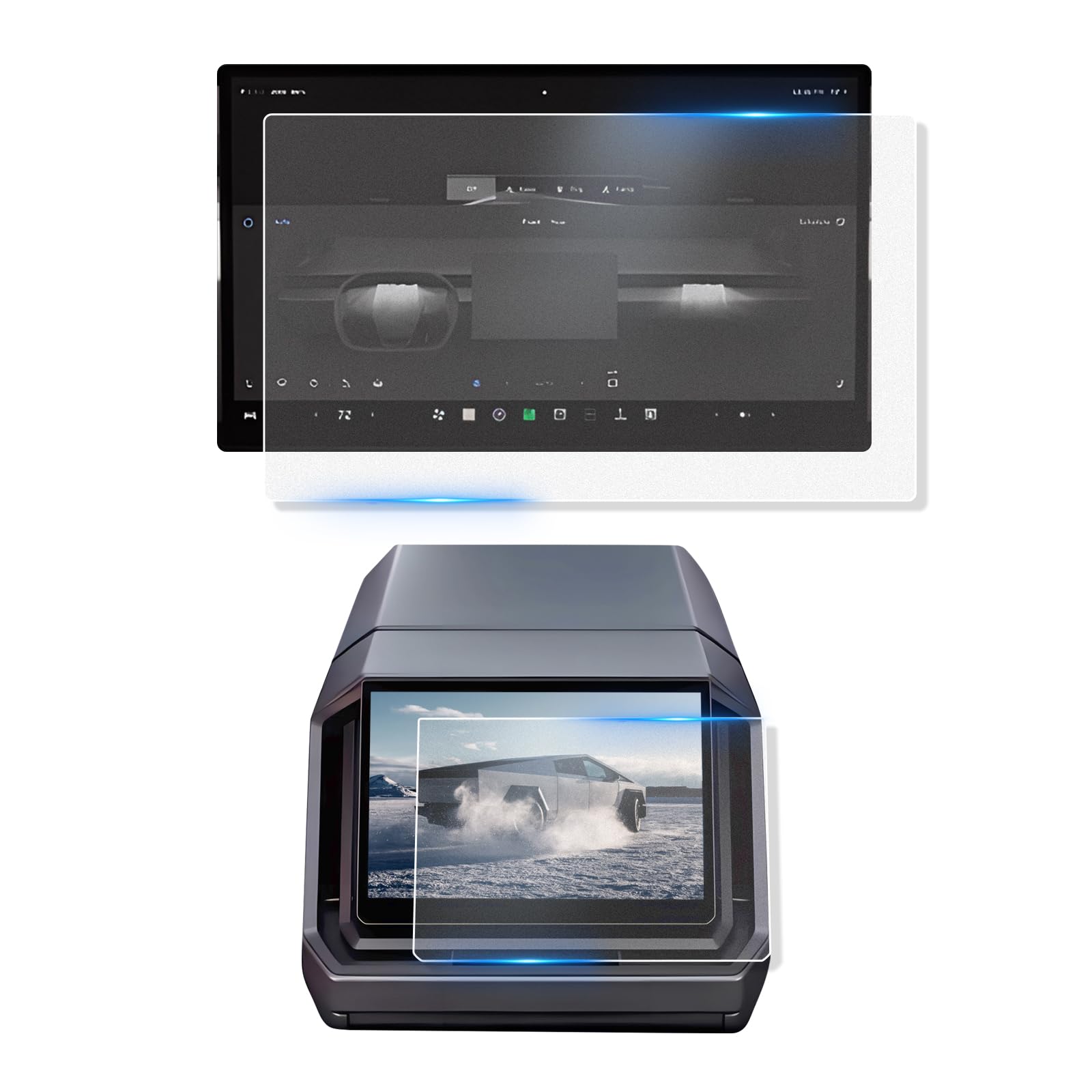 Buy LFOTPP 2P Cybertruck Screen Protector Glass for 2024 Tesla ...