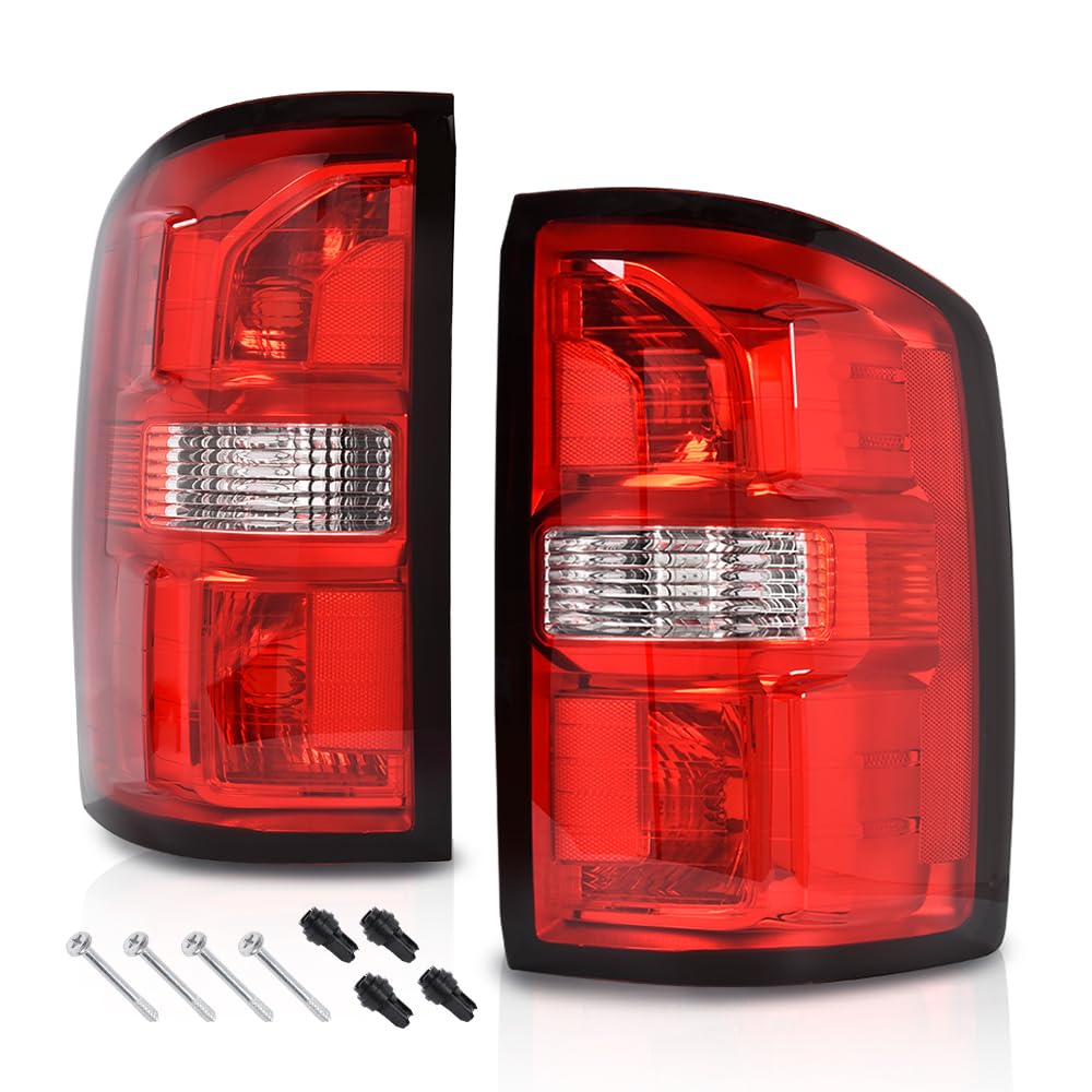 Amazon.com: G-PLUS Tail Lights w/o Bulbs Compatible with GMC Sierra ...