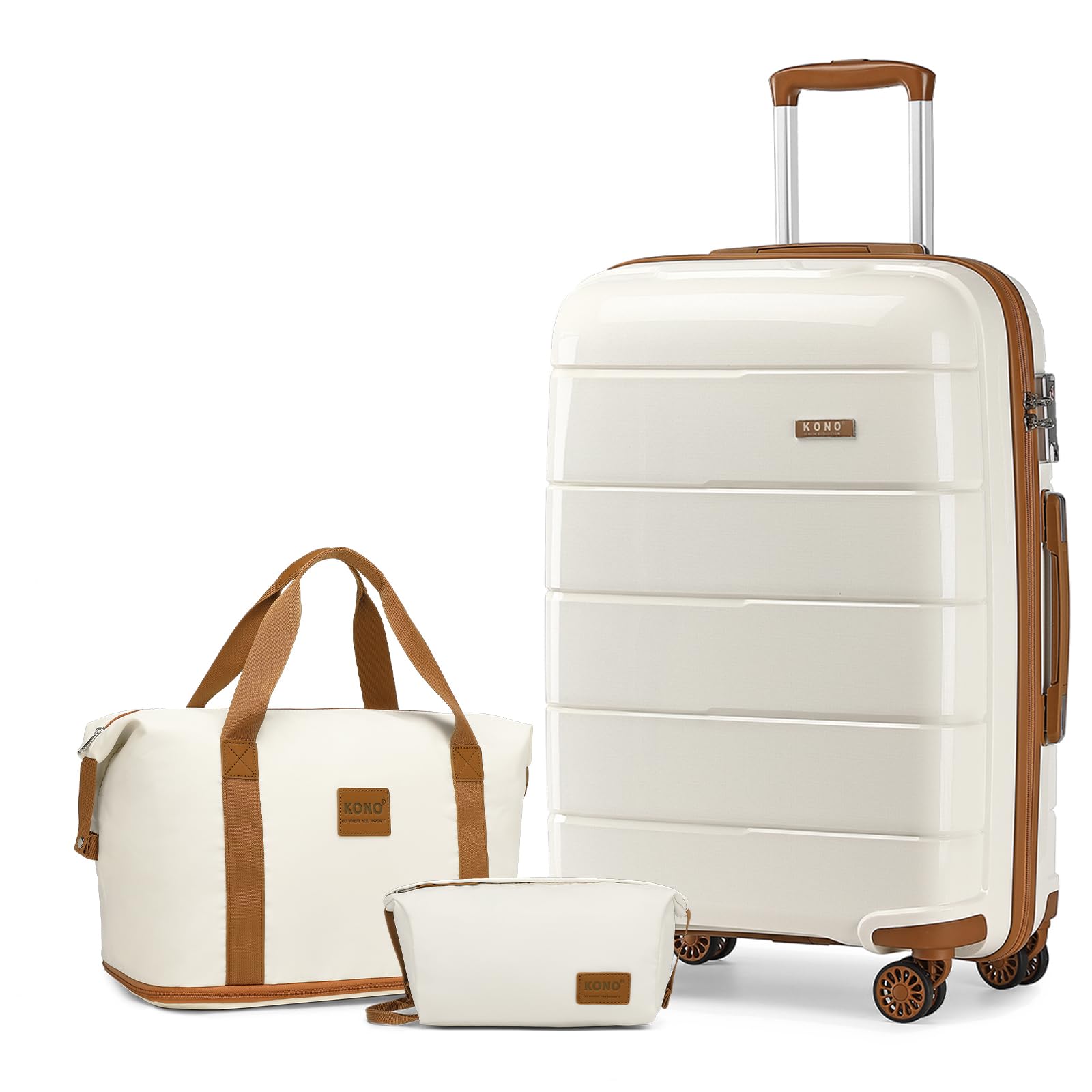 Snapklik.com : Fashion, Cream, 24 Inch Luggage Set