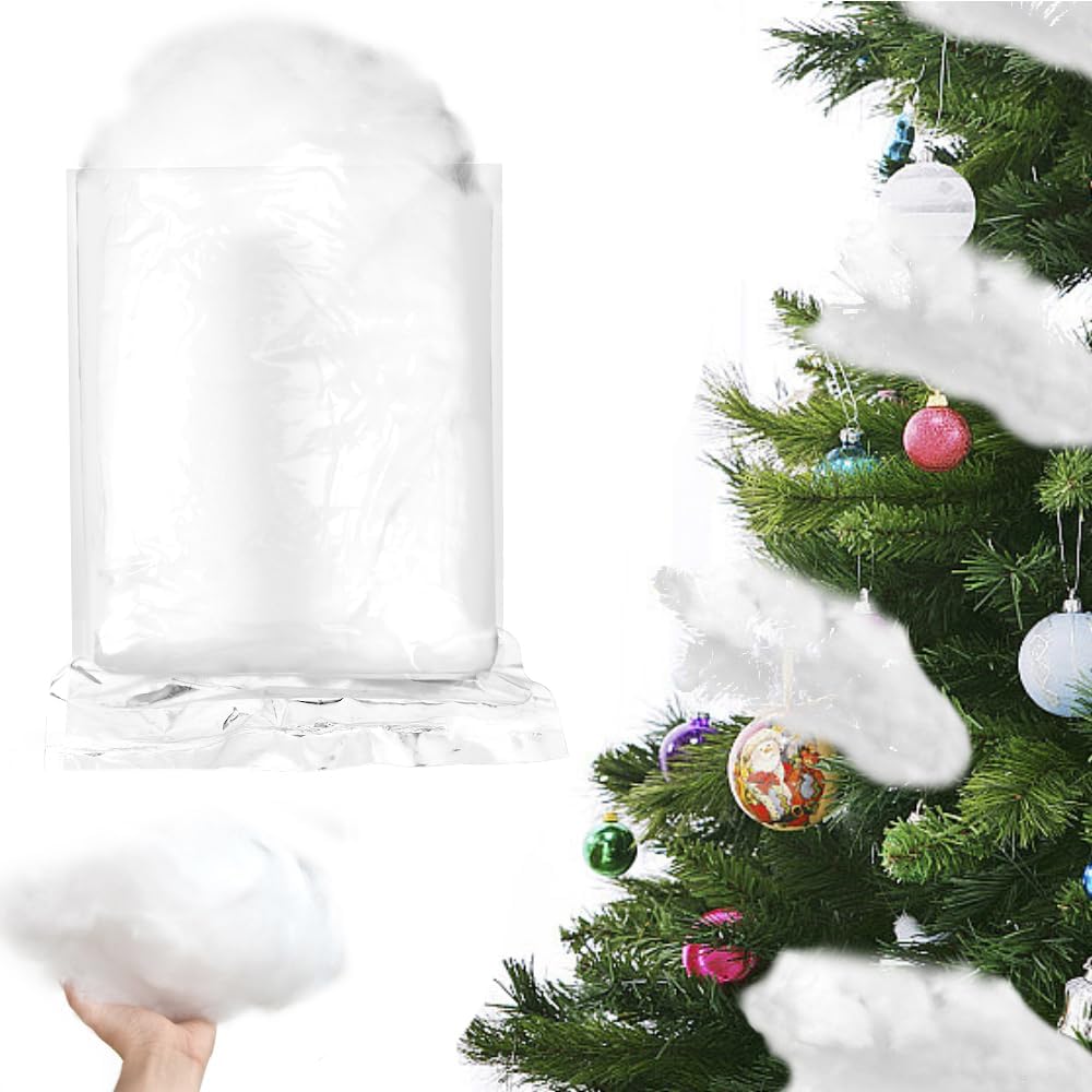 CYNNXIA Christmas Fake Snow Decor, Artificial Snow Blanket Soft Indoor ...