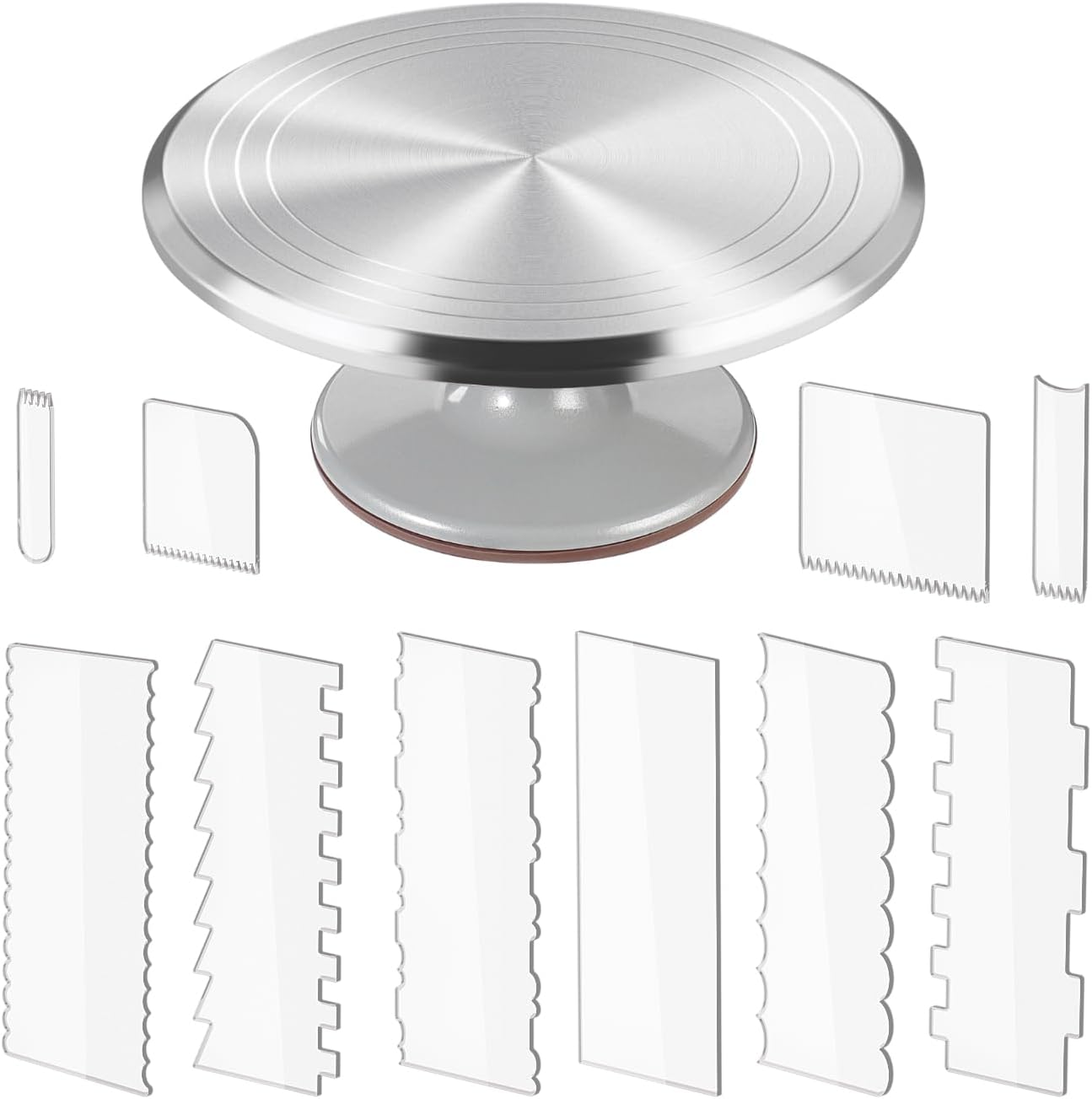 Amazon.com | Revolving 12 Inch Round Aluminum Cake Decorating Stand ...