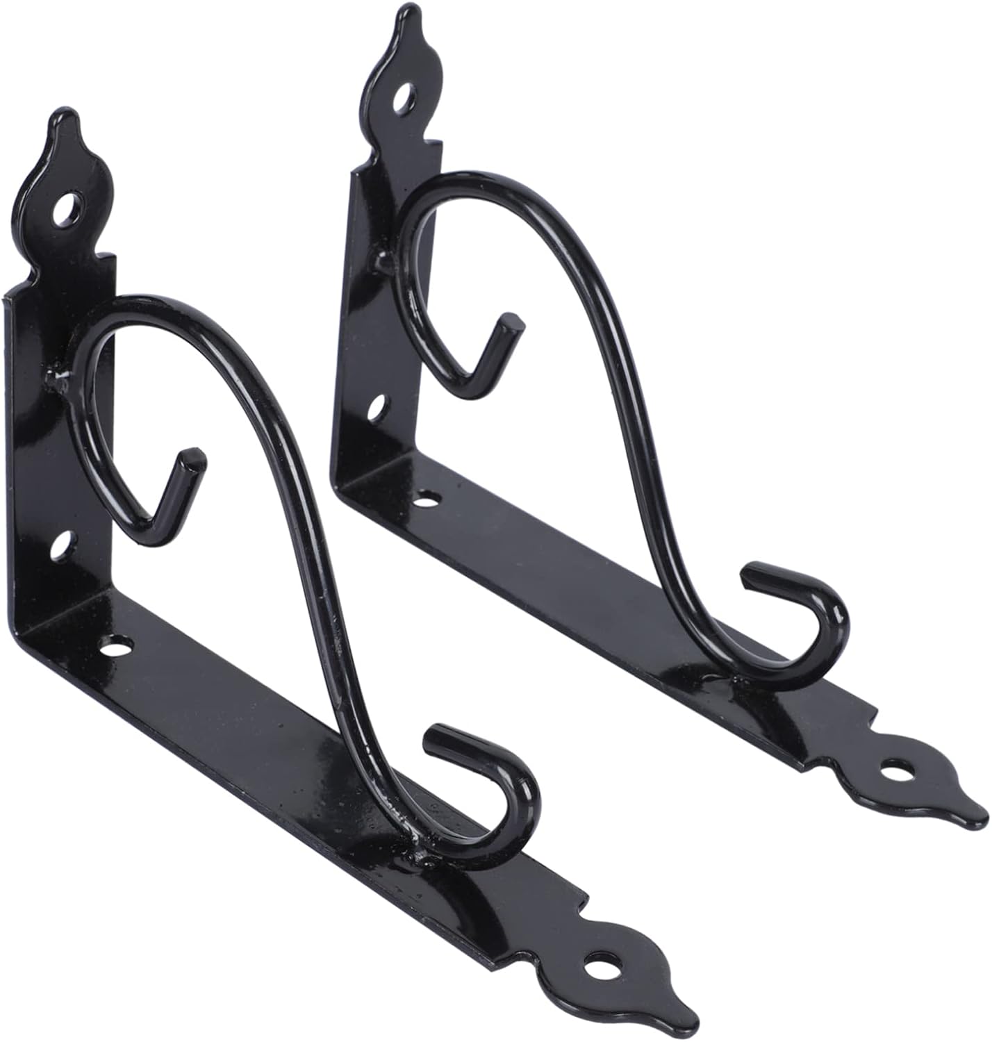 Amazon.com: Homoyoyo 4 Pcs Tripod Metal Bracket Cast Iron Wall Shelf ...