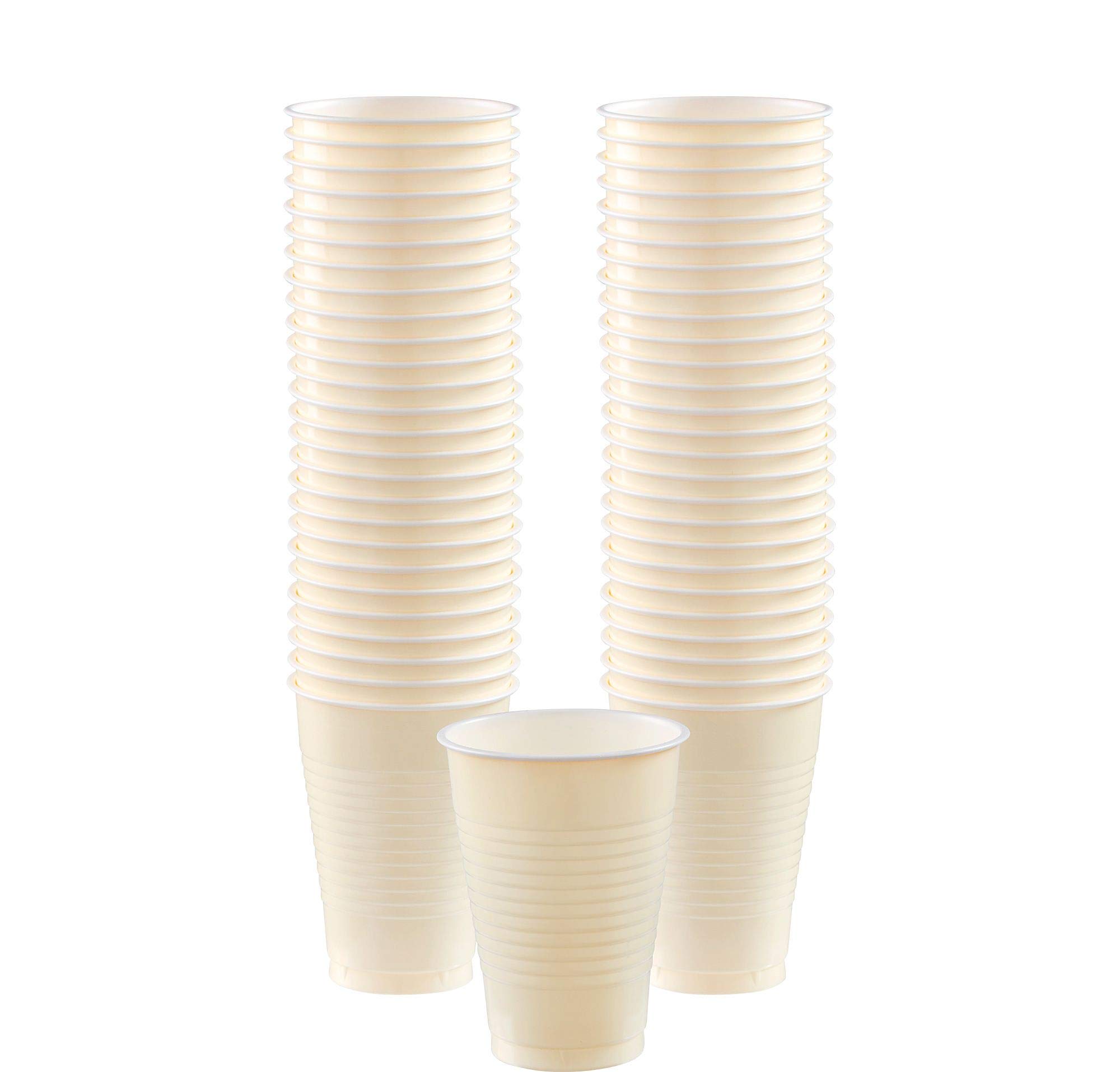 Snapklik.com : Big Party Pack Vanilla Creme Plastic Cups 12 Oz Pack Of ...