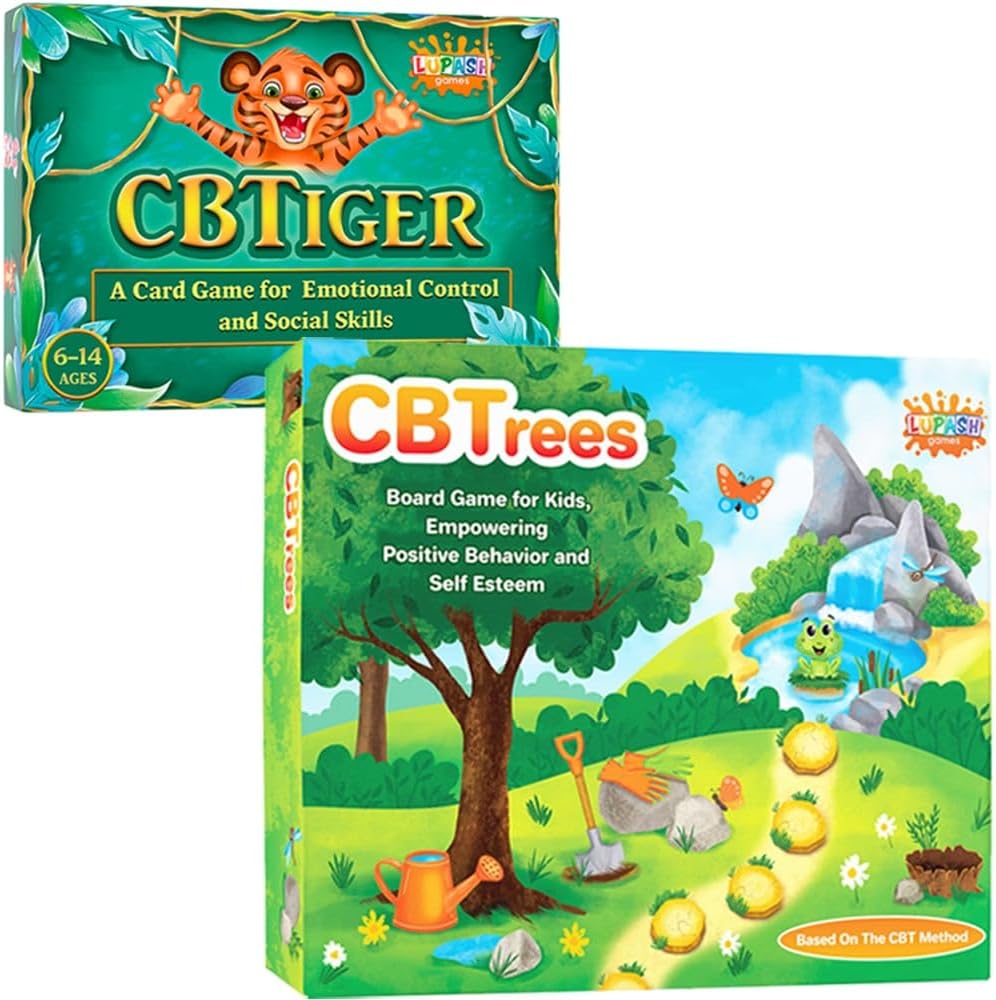 Amazon.com: Lupash Games CBTiger Therapy Card Game for Kids - Develop ...