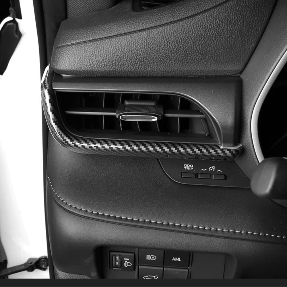 Snapklik.com : 2pcs Carbon Fiber Style Center Console Dash Board Panel ...