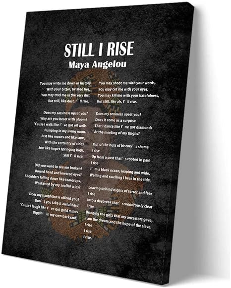 Amazon.com: Matniger Still I Rise Wall Art Poem Poster Framed ...