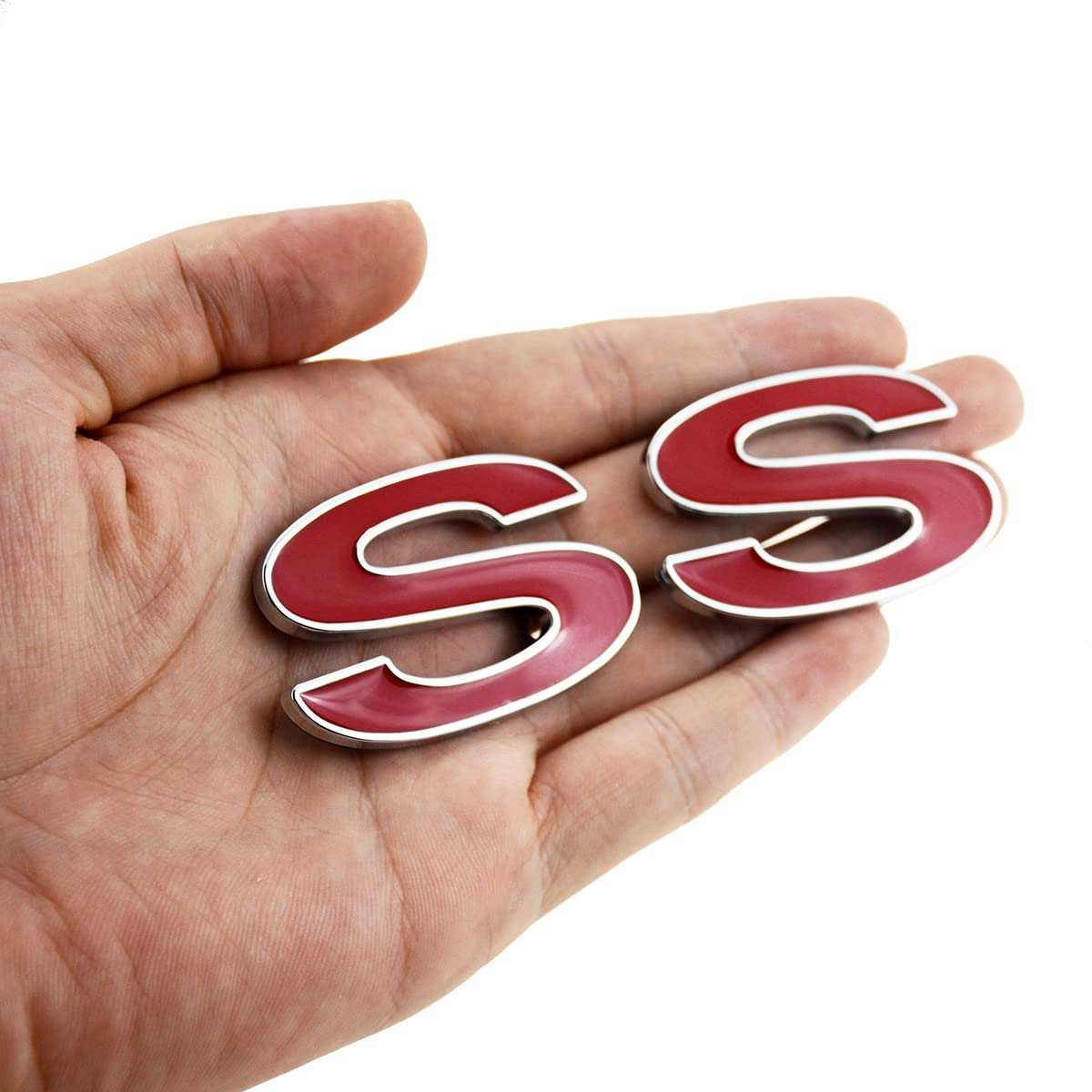 Amazon.com: 2Pc SS Emblem 3D Badge Logo Nameplate Logo Replacement for ...