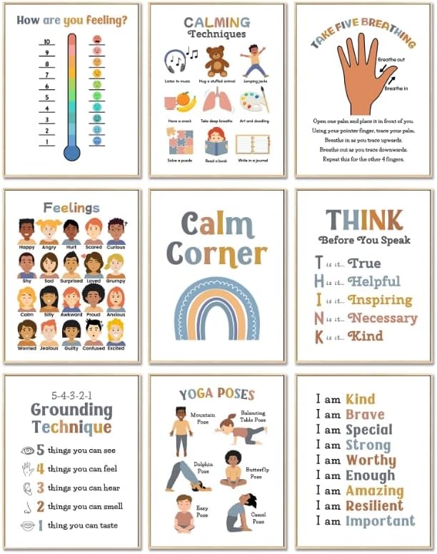 Calm Corner Posters for Kids – Mindfulness & Emotional Regulation Wall ...