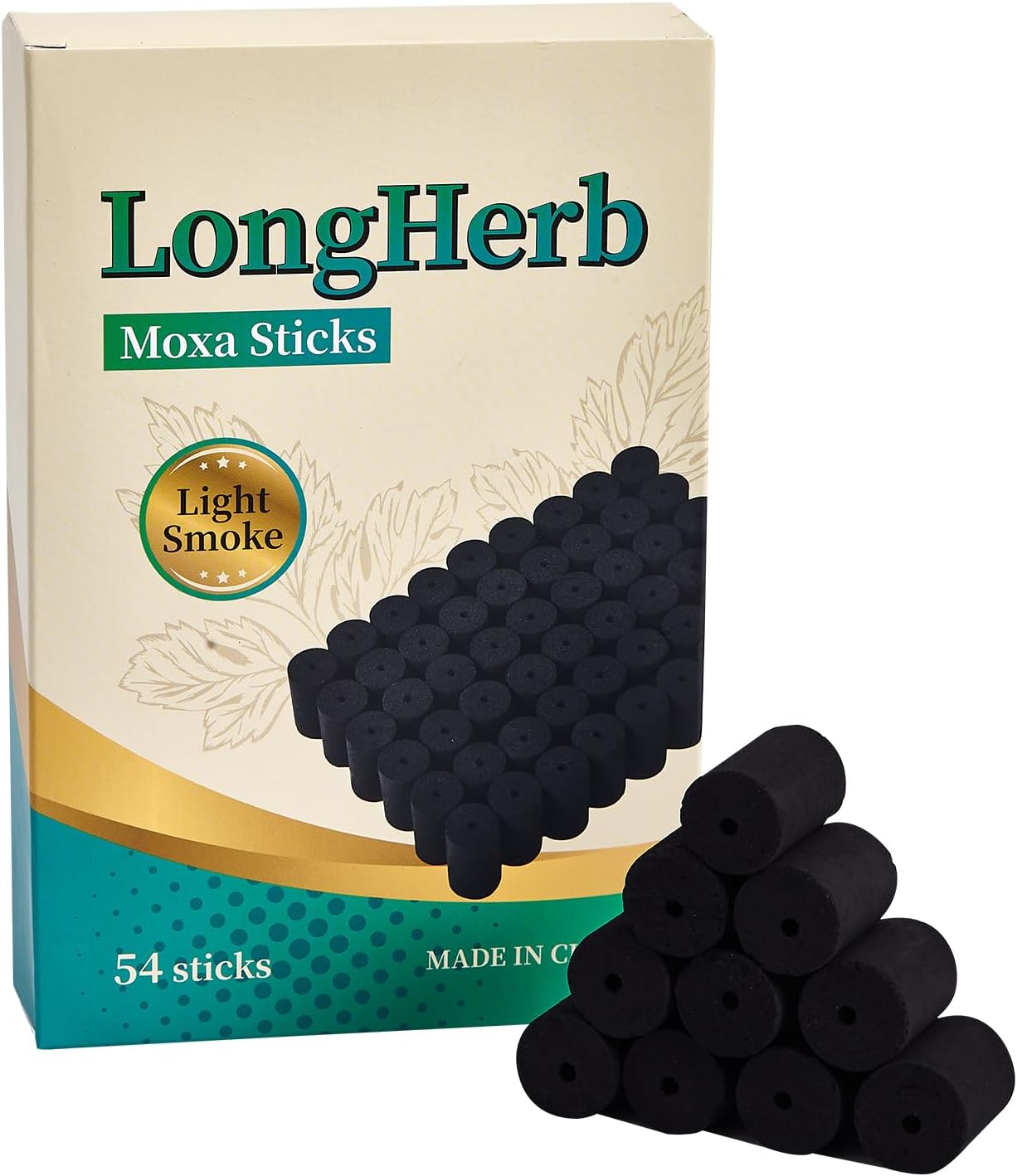 Amazon.com: LongHerb Smokeless Moxa Sticks 54 Rolls,No Smoke is ...