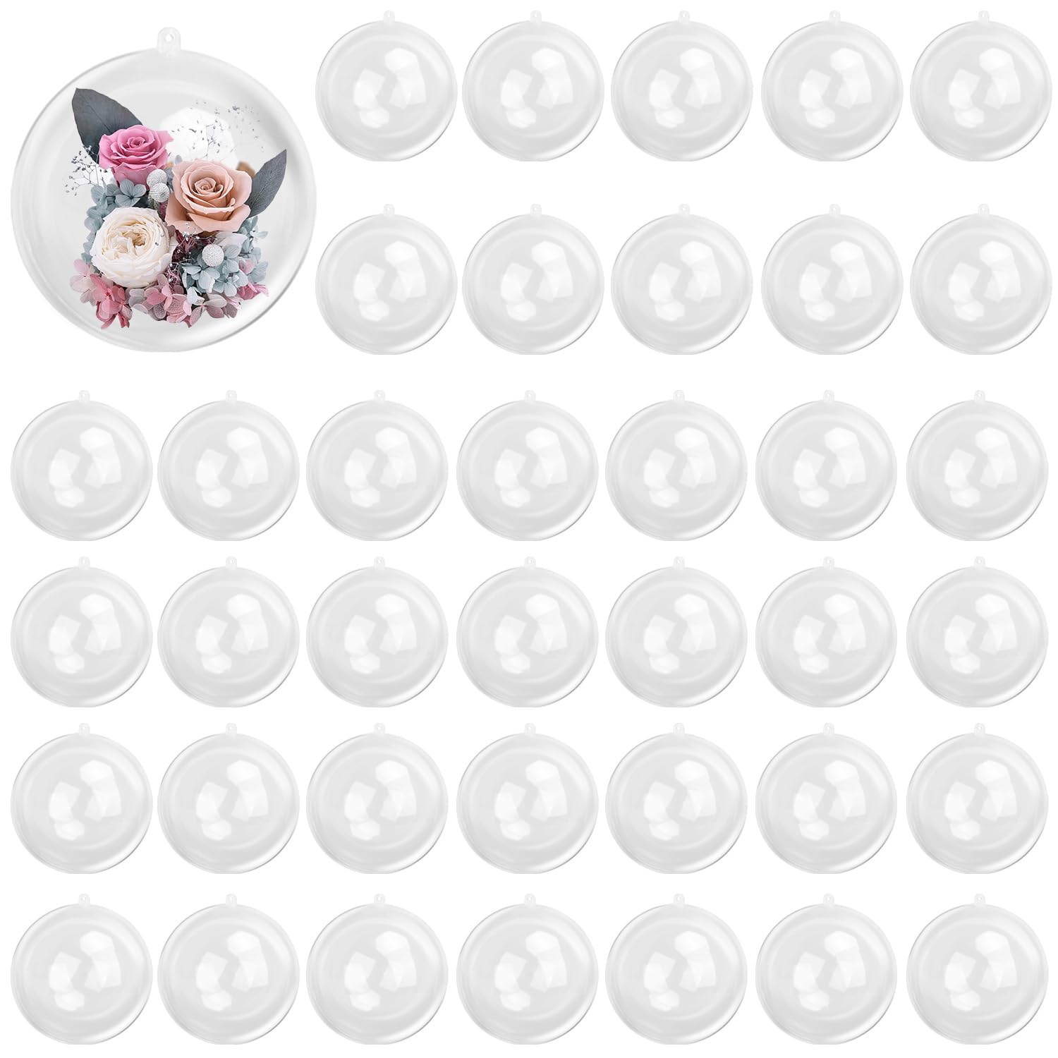 Amazon.com: KUKLIPJIM 40 Pcs 4 Inch Clear Acrylic Fillable Balls ...