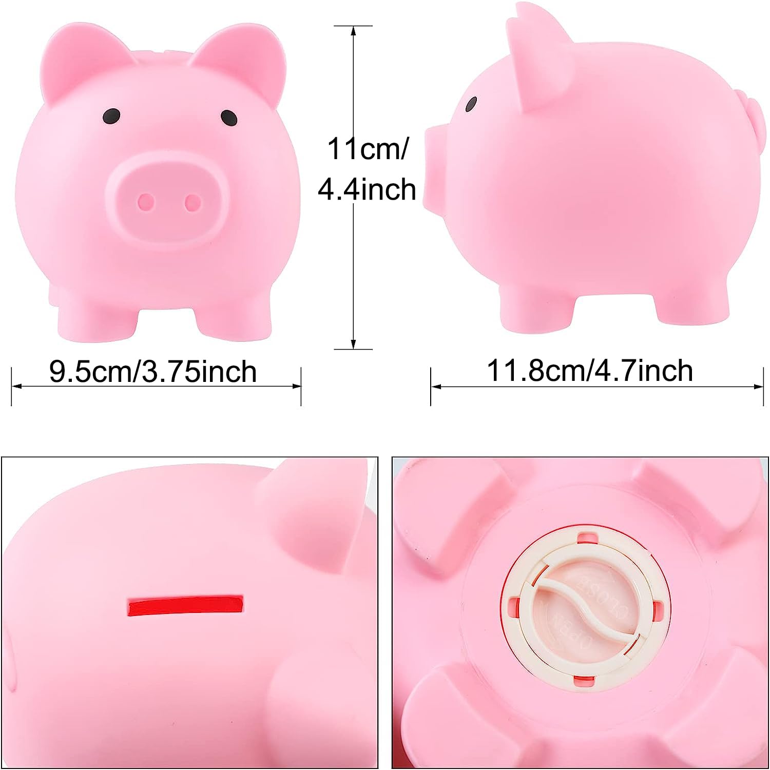 Pink Unicorn Piggy Bank H&W Cute Red Mini Piggy Banks For Kids ...