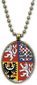 Amazon.com: Czech National Emblem Country Necklace Vintage Chain Bead ...