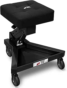 Amazon.com: FreekyFit Shop Stool with Wheels, Hydraulic Adjustable Mechanic Creeper Stool on ...