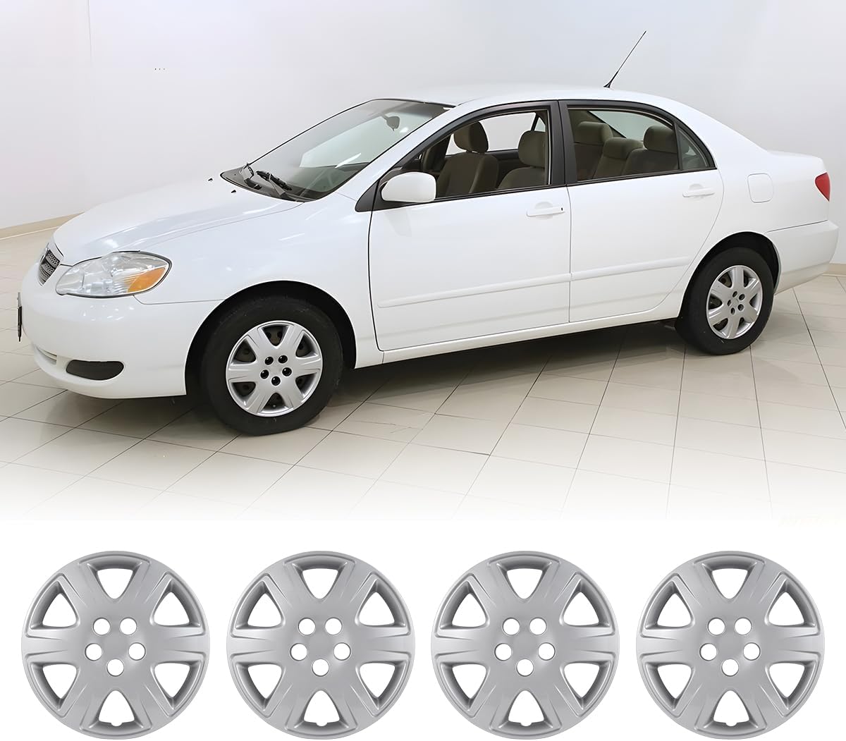 Amazon.com: WolfX 15 Inch Hubcaps Set of 4 Wheel Rim Cover for Toyota ...
