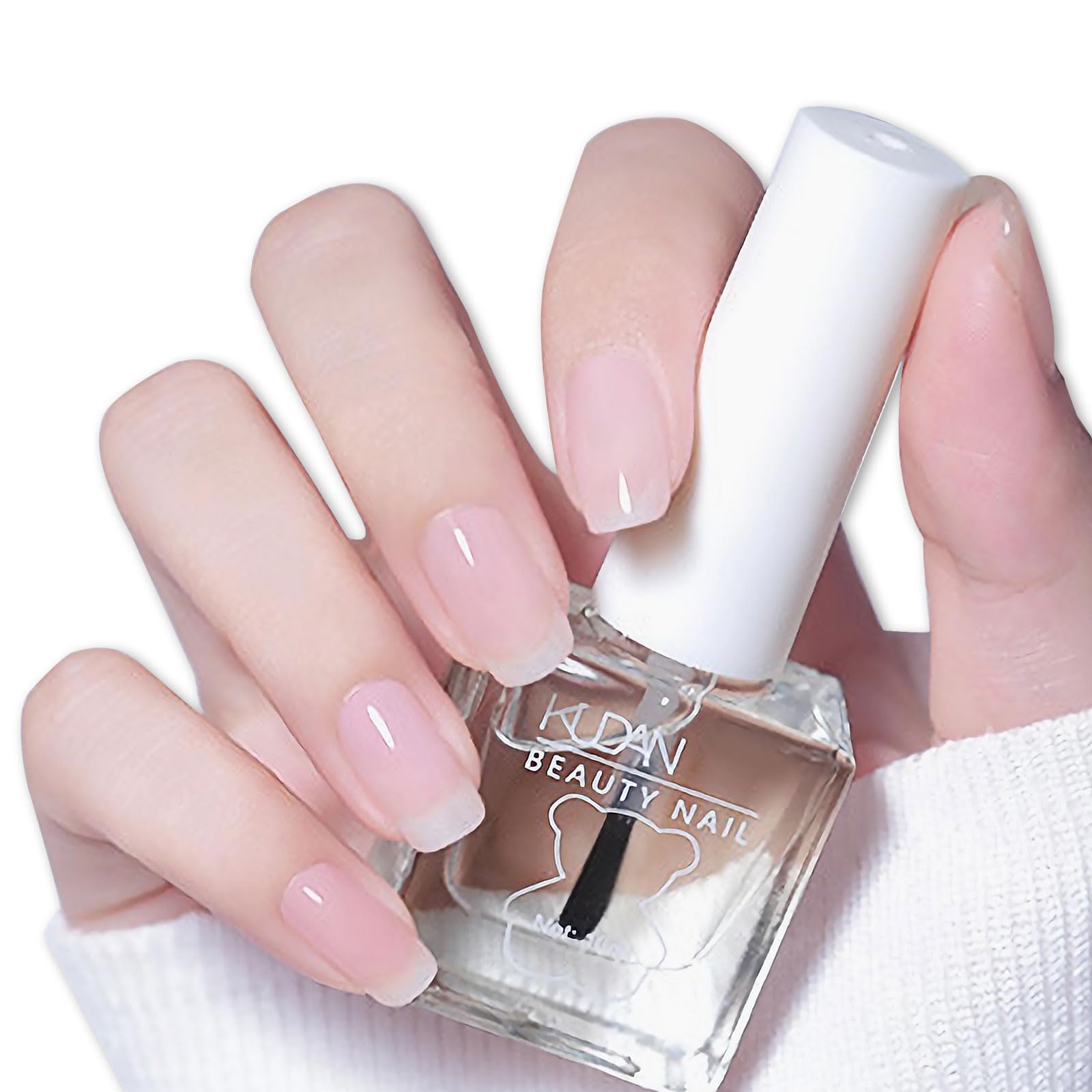 Clear Nail Polish - 2 in 1 Nail Varnish Quick Dry Top Coat & Base Coat ...