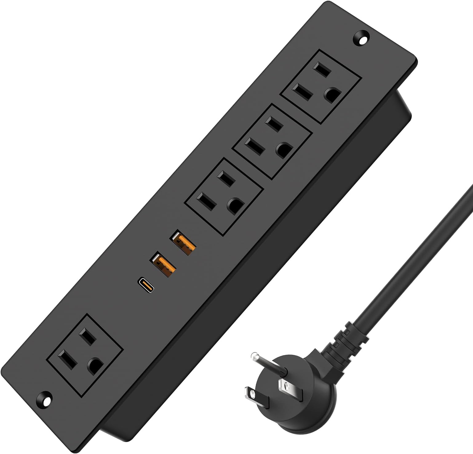 Amazon.com: Recessed Power Strip with USB Flush Mount Power Outlet ...