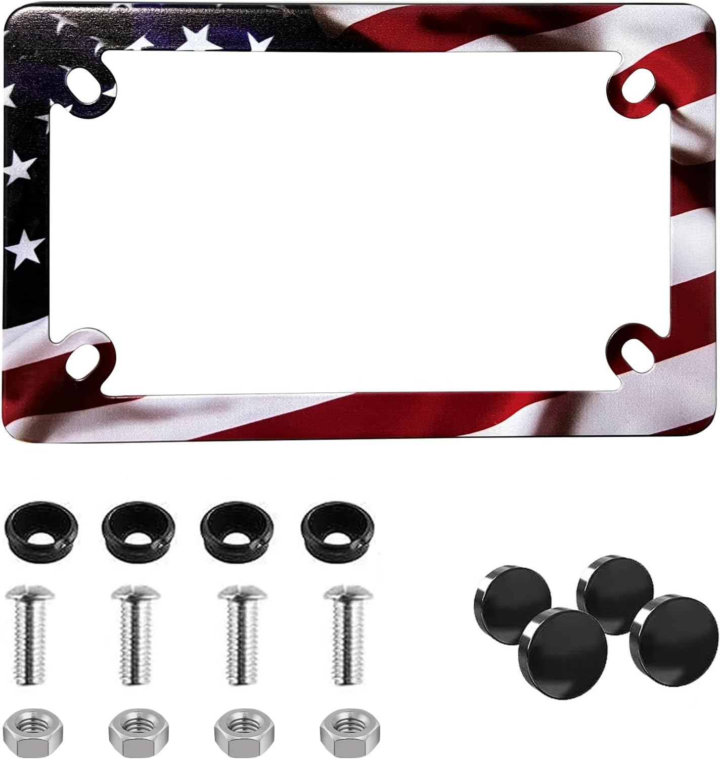 Amazon.com: GG Grand General 60393 Chrome Flame Motorcycle License ...