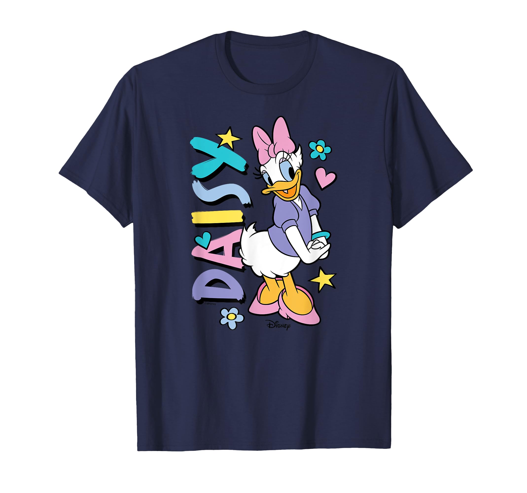 Amazon.com: Daisy - Daisy Duck With Icons T-Shirt : Clothing, Shoes ...