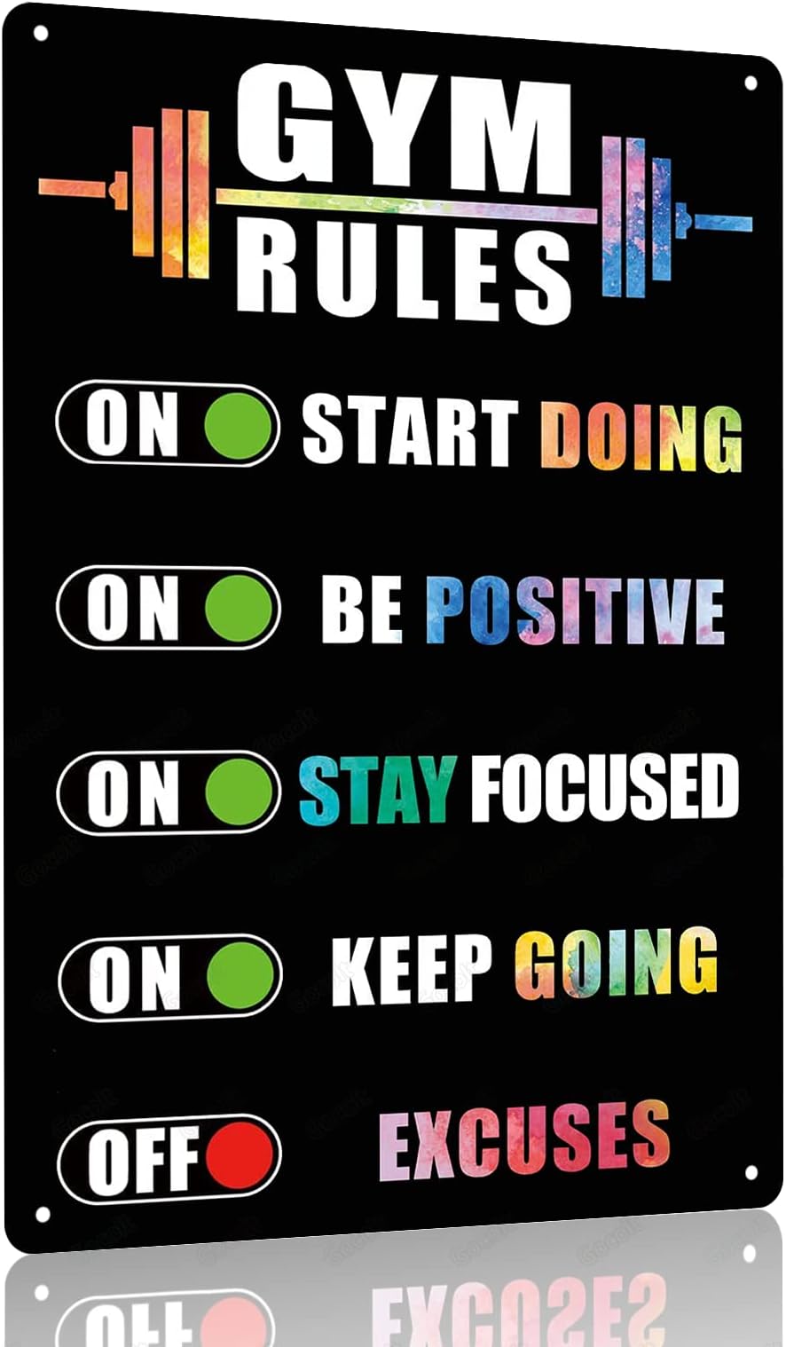 Amazon.com: Jacksoney Tin Sign New Aluminum Metal Workout Room Retro ...