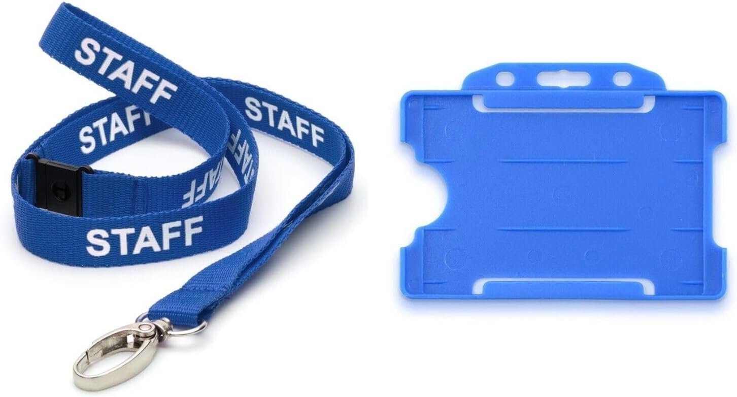 CKB Ltd Staff Lanyard with Card Holder Double Pack ID Breakaway Safety ...