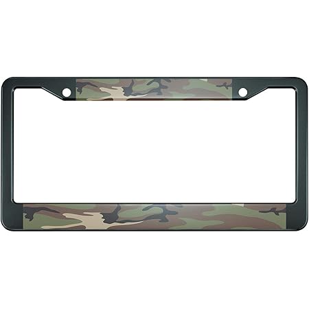 Amazon.com: HOSNYE Camouflage License Plate Frame Woodland Style Brown ...
