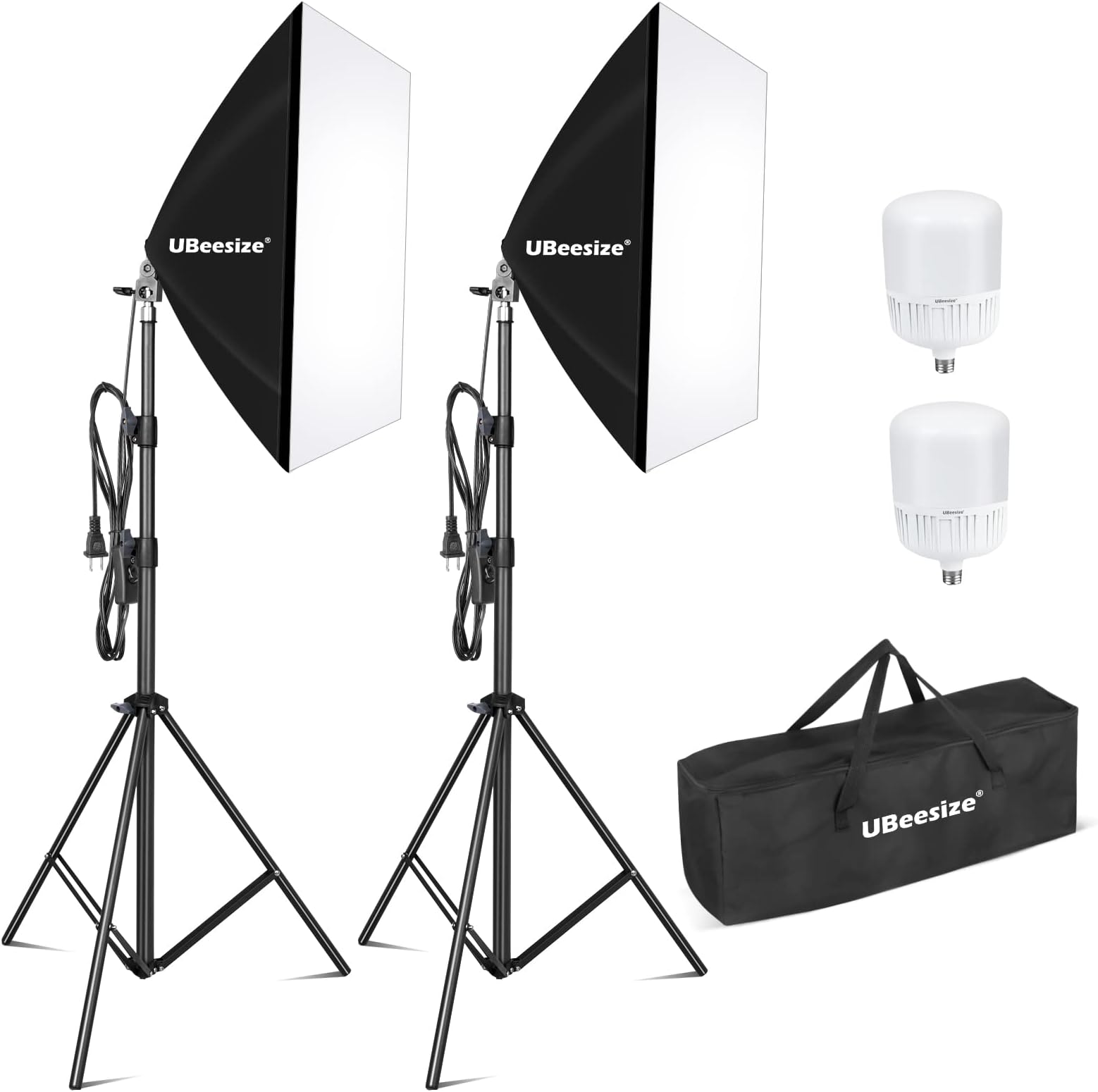 Amazon.com : Fovitec 3-Light Fluorescent Studio Lighting Kit w/ Boom ...