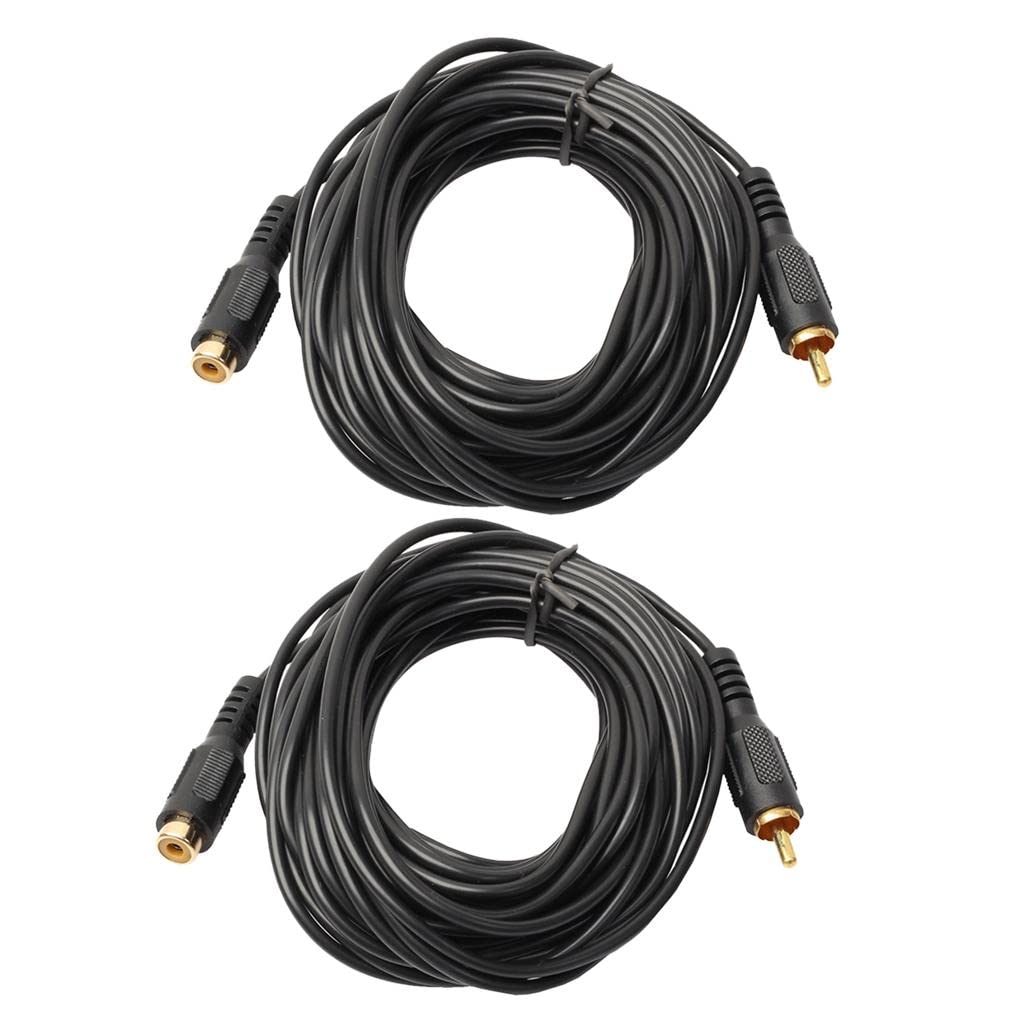 Amazon.com: MonkeyJack 2 Pieces Audio RCA Extension Cable ，25ft Male to ...
