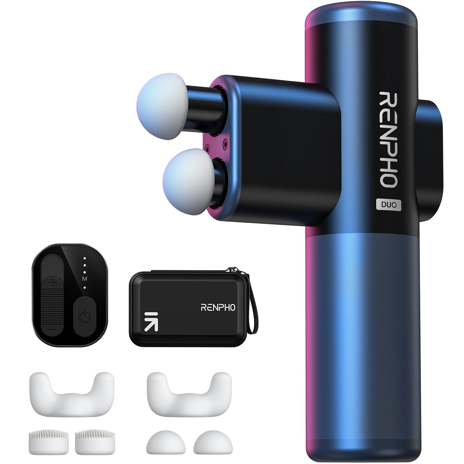 Amazon.com: RENPHO Duo Mini Massage Gun with Double Heads, FSA HSA ...