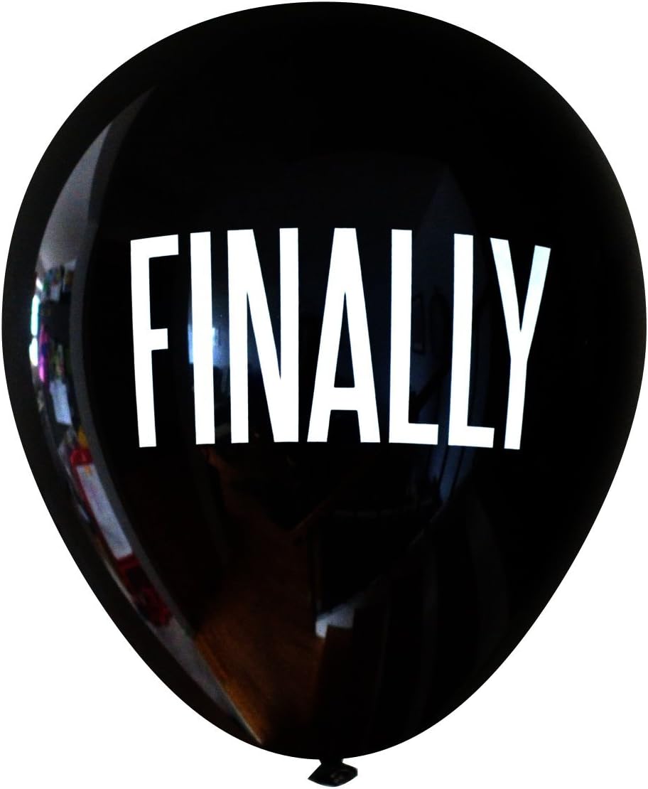 Amazon.com: Finally Balloons (16 pcs) by Nerdy Words (Black) : Home ...