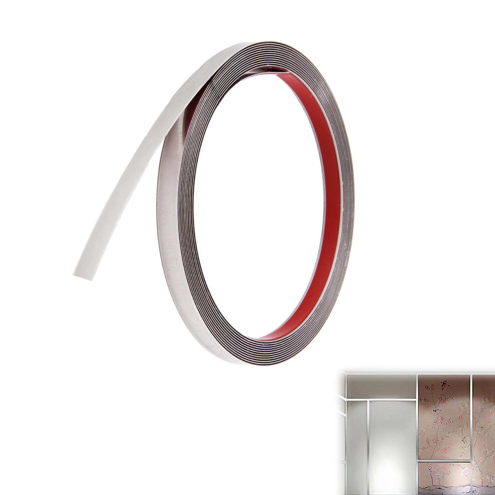 Silver Wall Molding Trim, Stainless Steel Peel and Stick Trim Self ...