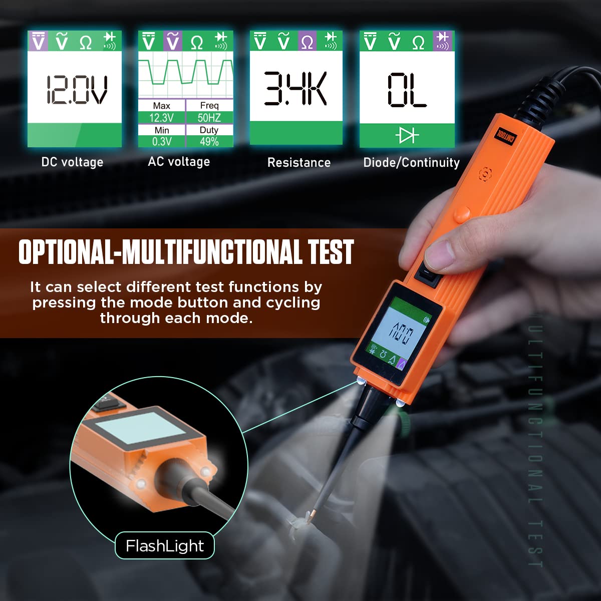 Snapklik.com : Power Circuit Probe Tester Kit, 0-65V Test Light ...